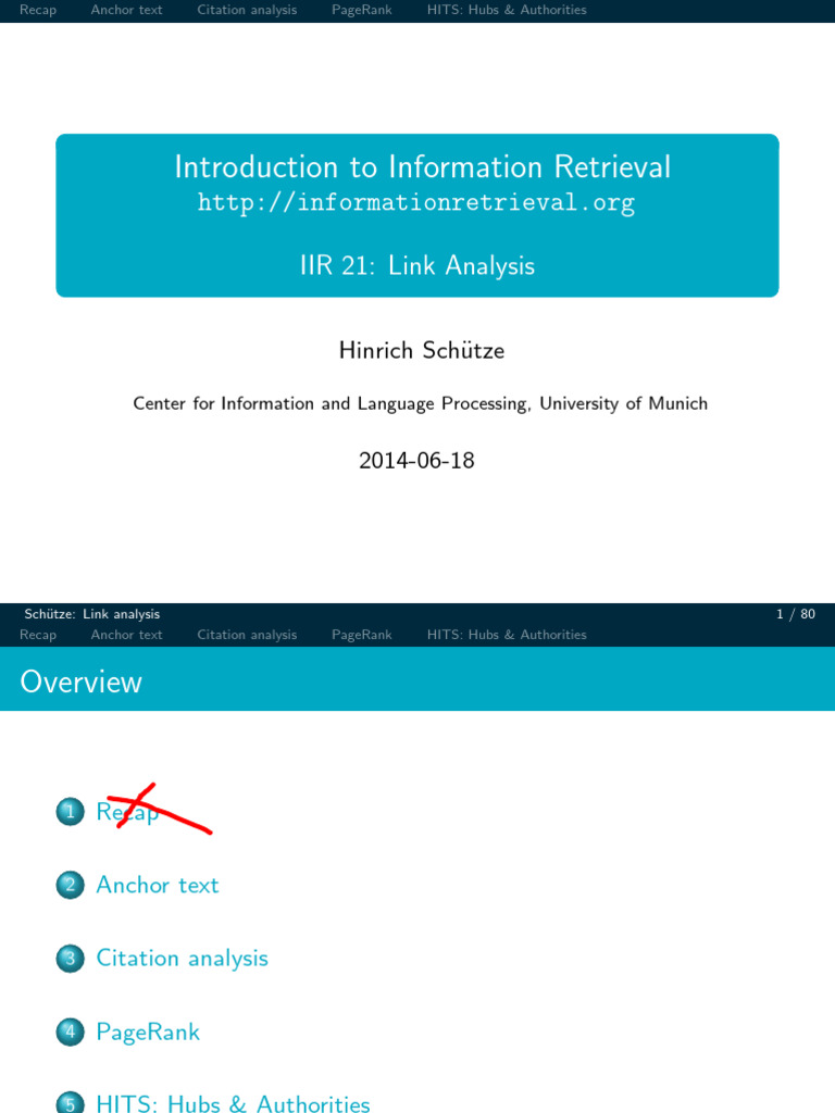 Link Analysis | PDF