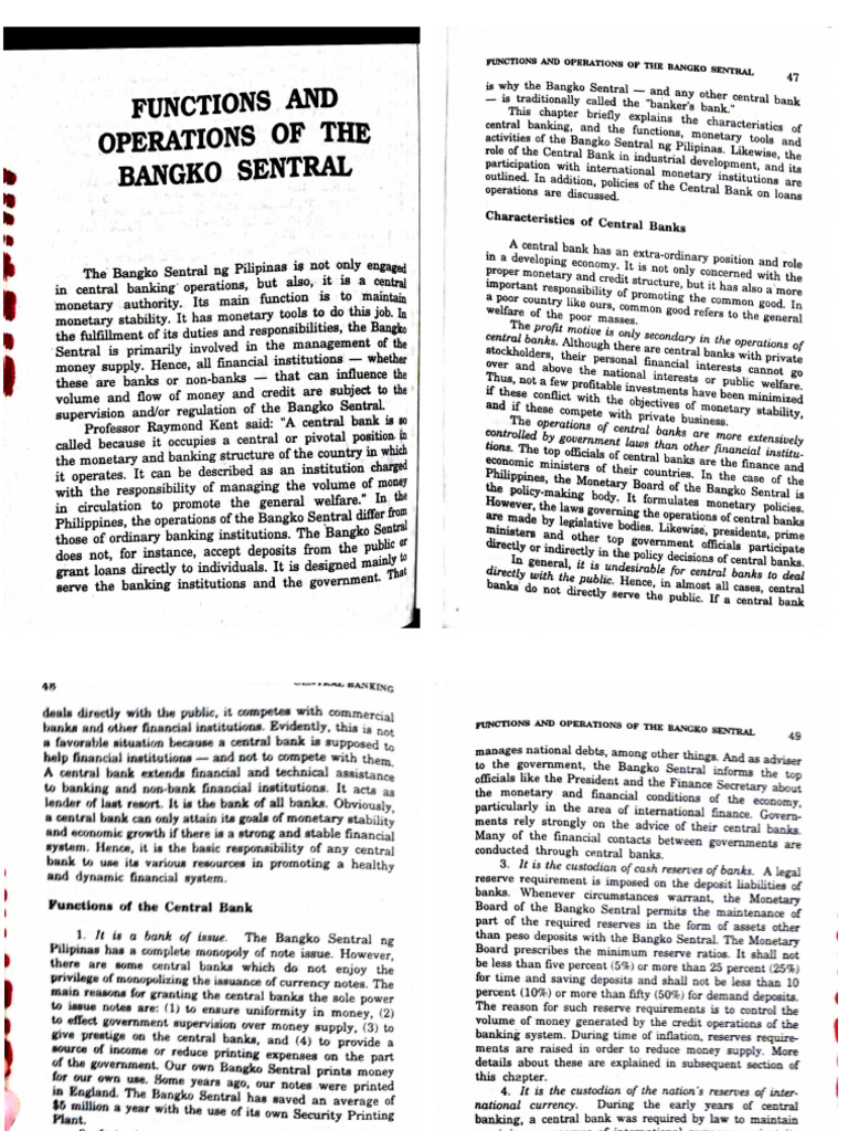 Operations of BSP | PDF