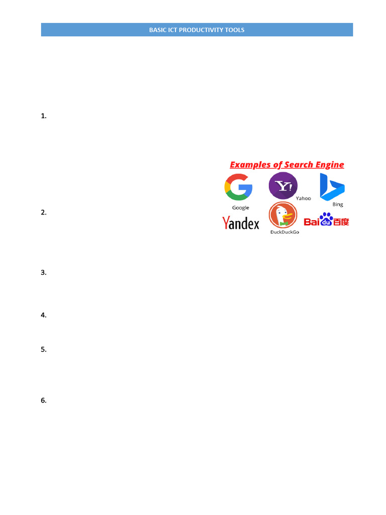 Basic ICT Productivity Tools | PDF