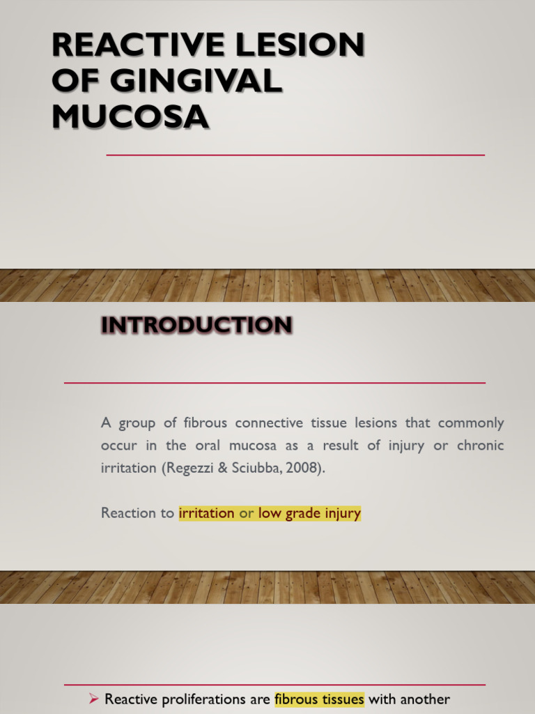 Reactive Lesion of Gingival Mucosa | PDF