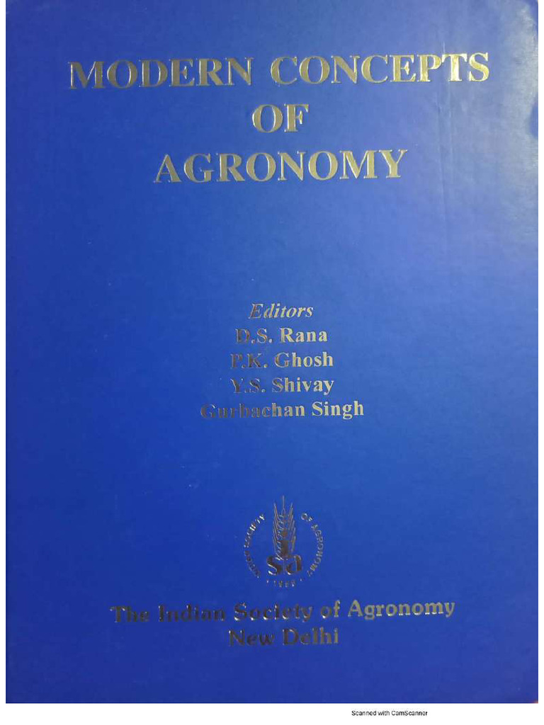 Modern Concept of Agronomy by ISA | PDF