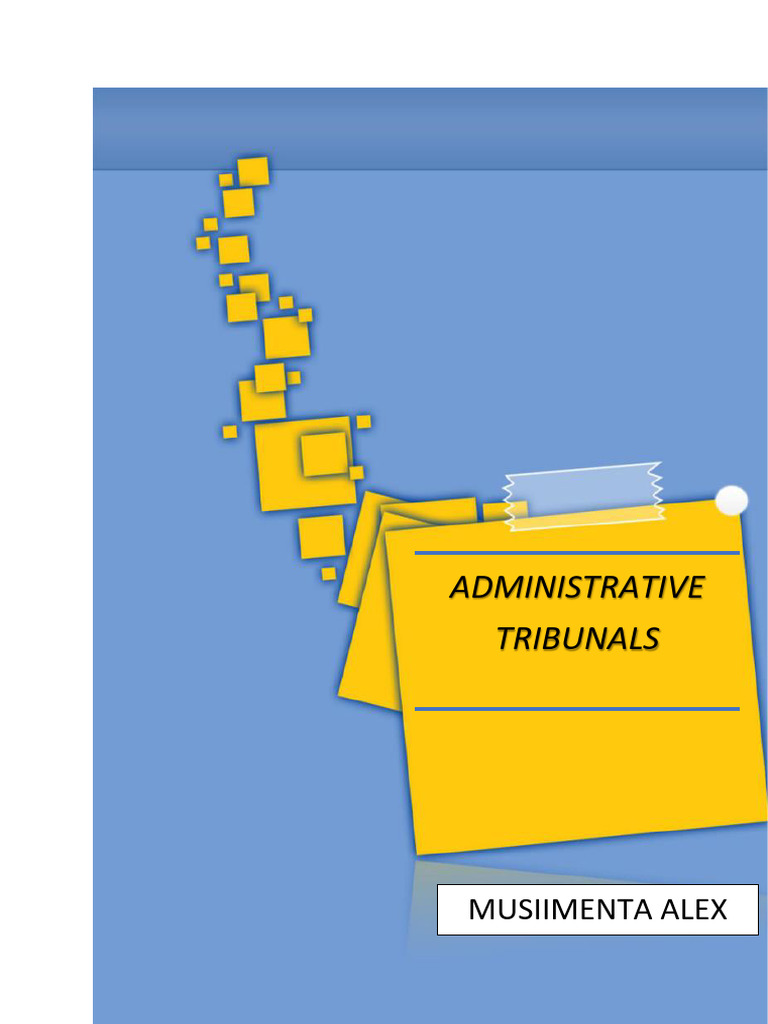 Administrative Tribunals by Musiimenta Alex | PDF | Derecho