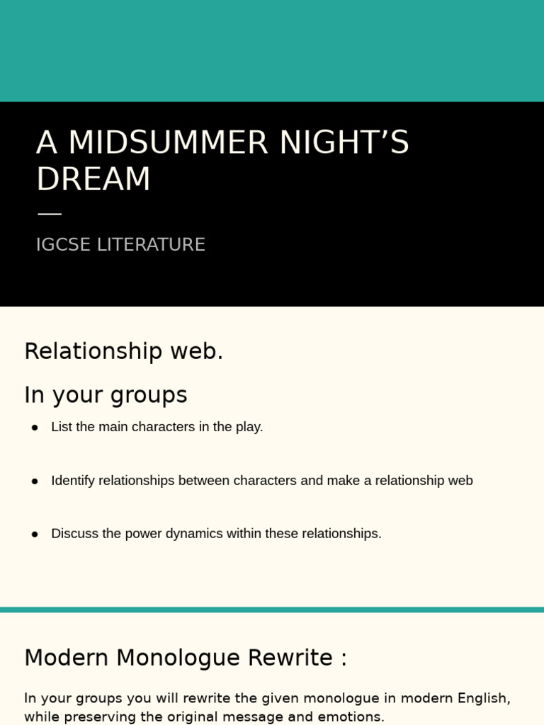 A MIDSUMMER NIGHT’S DREAM | PDF