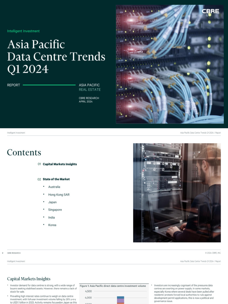 CBRE Report - Asia Pacific Data Centre Trends - Q1 2024 - FINAL | PDF