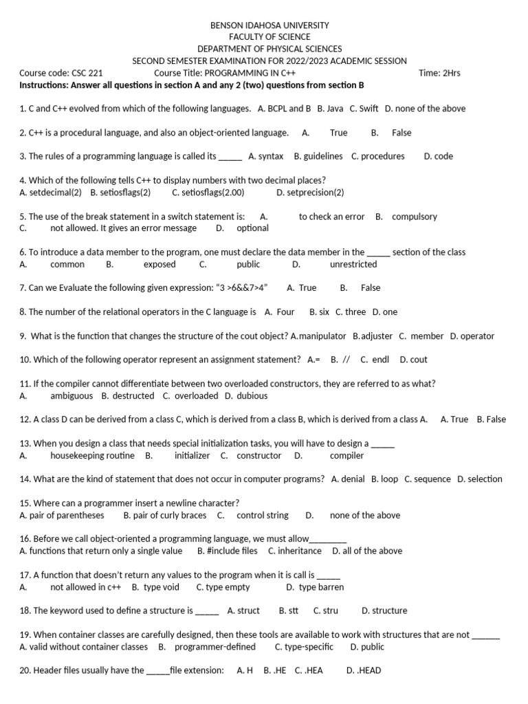 CSC 221 | PDF CSC 221 | PDF