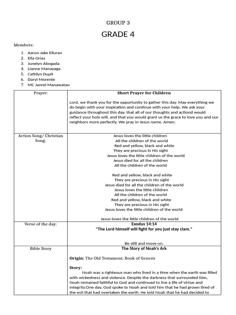 Daily Plan For Immersion 9 | PDF
