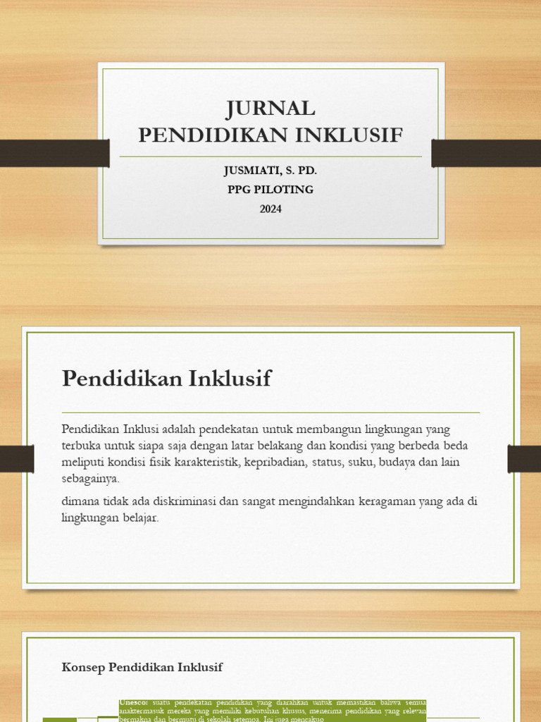 JURNAL Pembelajaran Inklusif | PDF