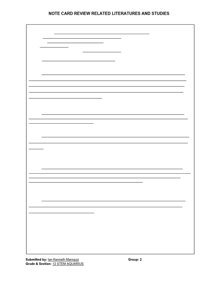 Kenneth Notecard Rrs & RRL | PDF | Teachers | Learning