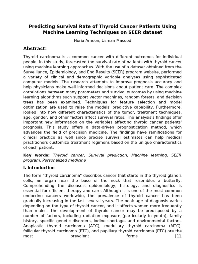 NEW Thyroid Cancer-Paper | PDF