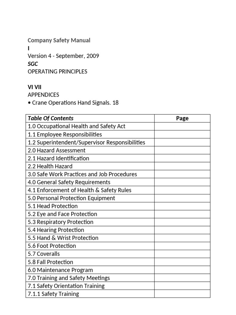 Company Safety Manua1 | PDF