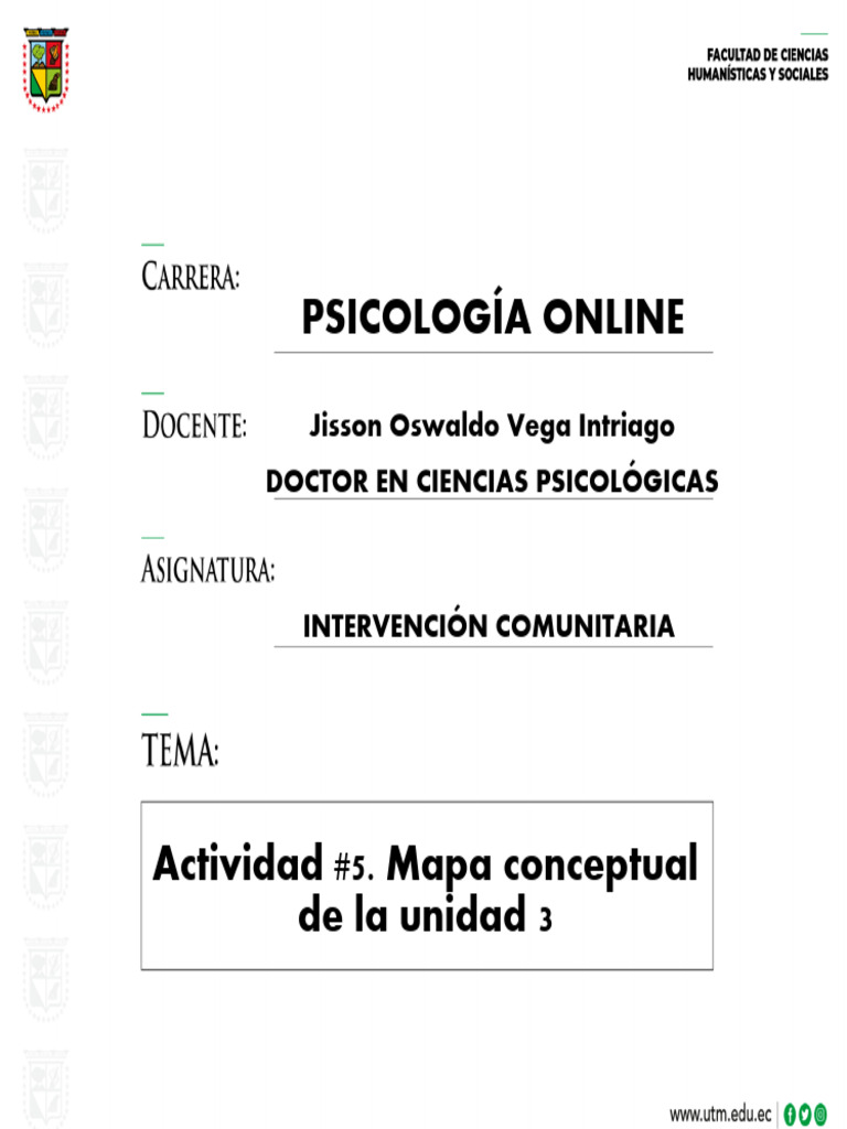 MAPA CONCEPTUAL DE INTERVENCION COMUNITARIA UNIDAD 3 | PDF