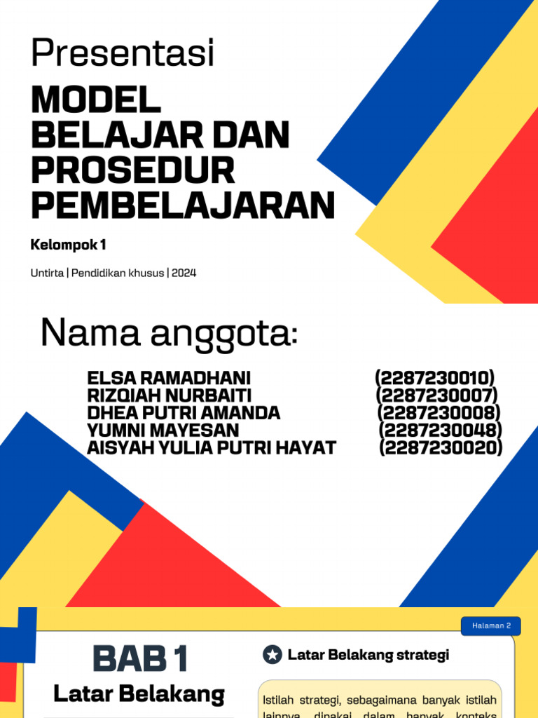 Strategi pembelajaran kel 1 | PDF
