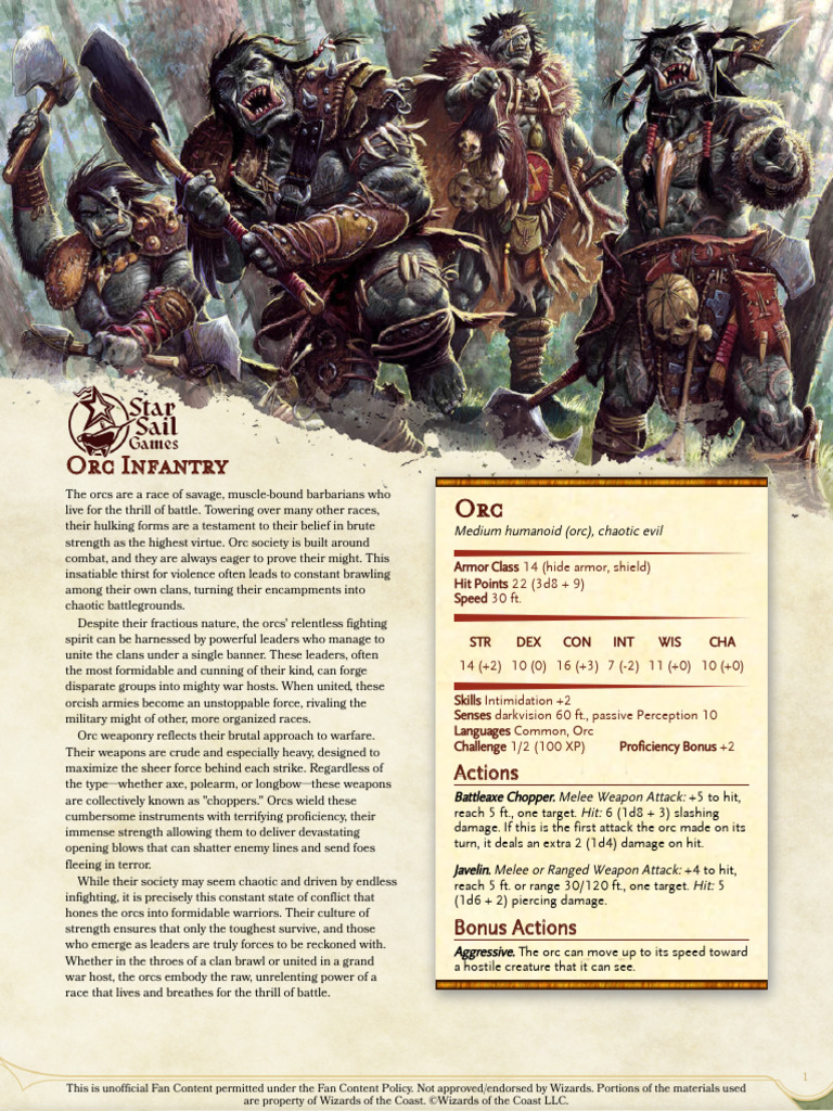 Orc Infantry | PDF