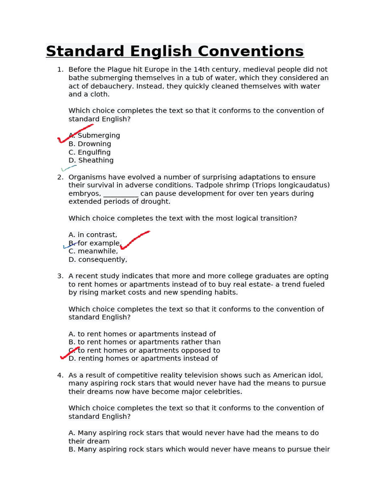 Standard English Conventions - Test 31 CN | PDF