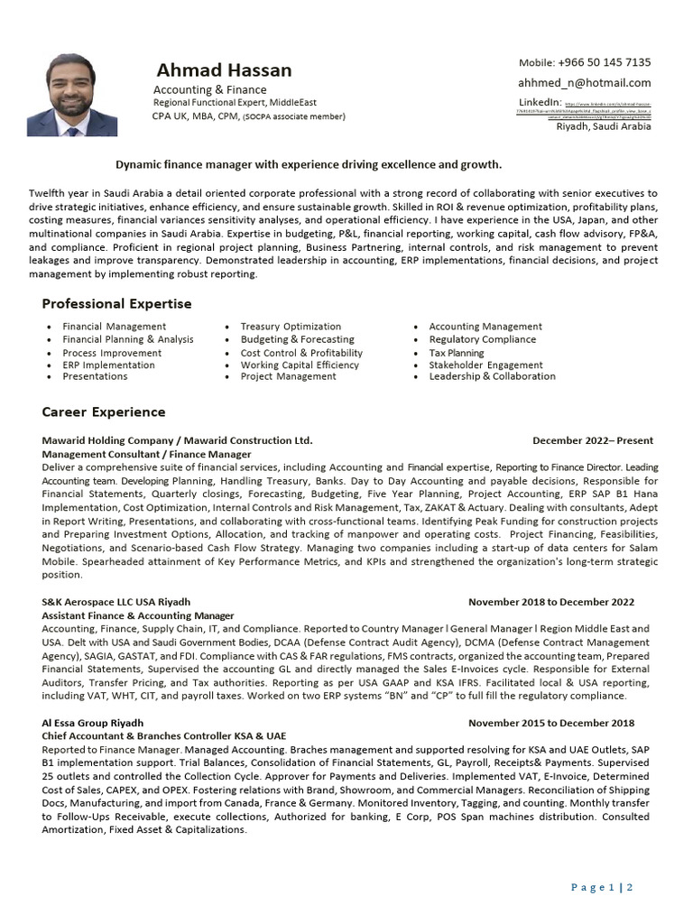 Ahmad Hassan-Resume | PDF
