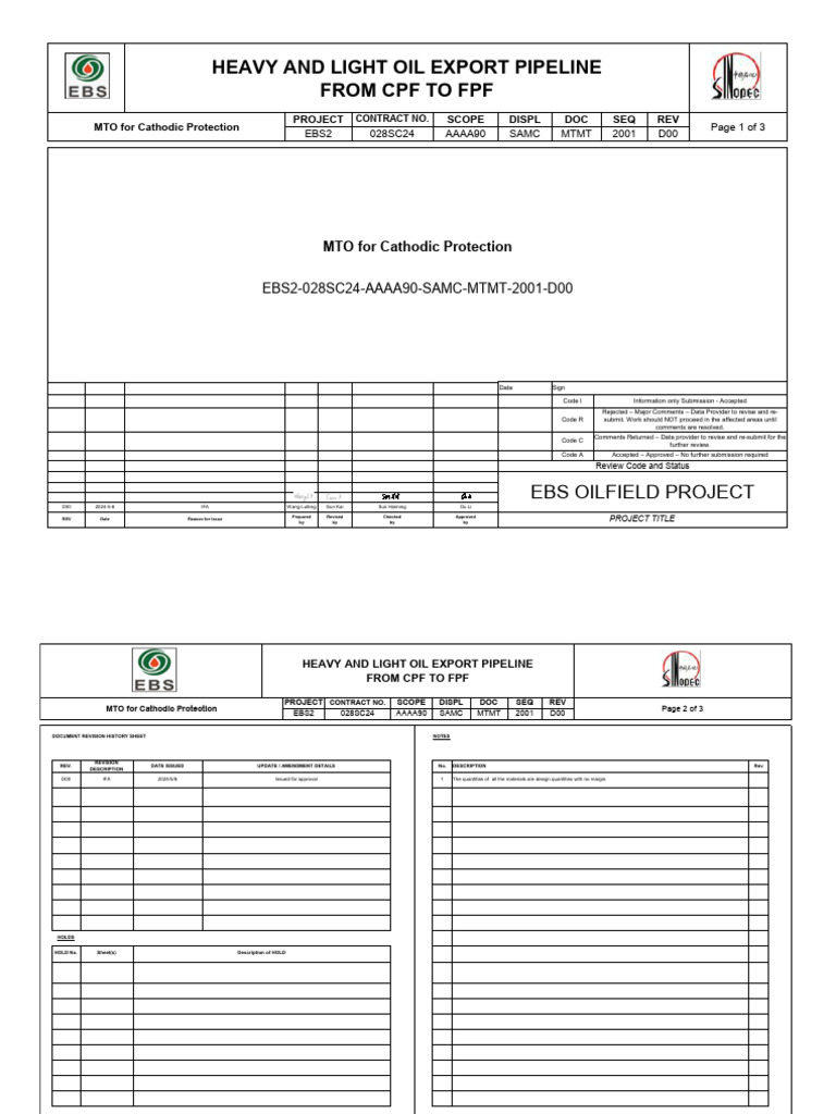EBS2-028SC24-AAAA90-SAMC-MTMT-2001-D00 MTO For Cathodic Protection | PDF | Rectifier ...