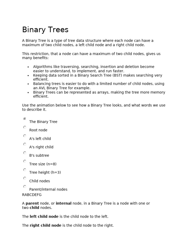 Binary Trees | PDF