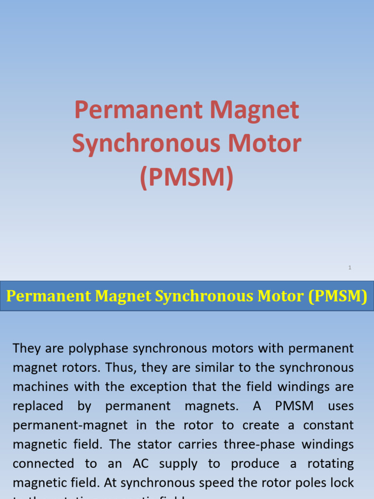 5 PMSM and BLDC 5 - 115136 | PDF | Electric Motor | Magnetism