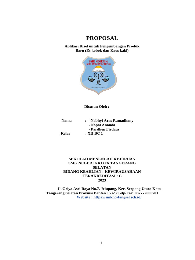 Contoh Proposal Kwu 12 Ap2 | PDF | Asian Cuisine | Indonesia