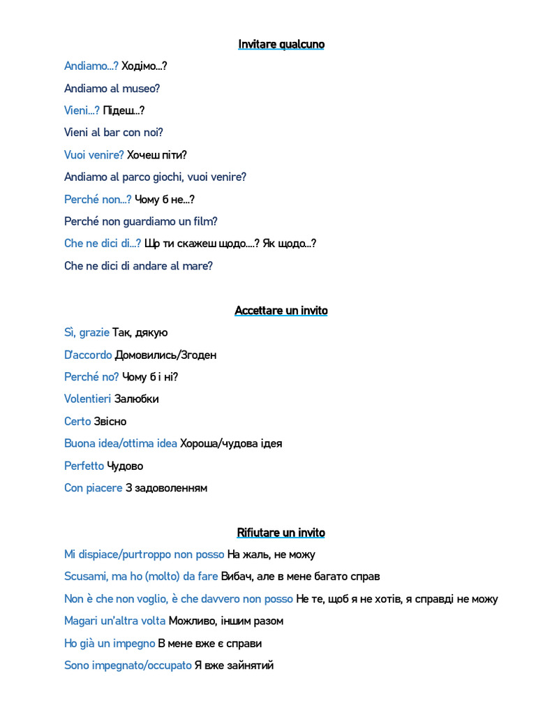 Invitare Qualcuno | PDF