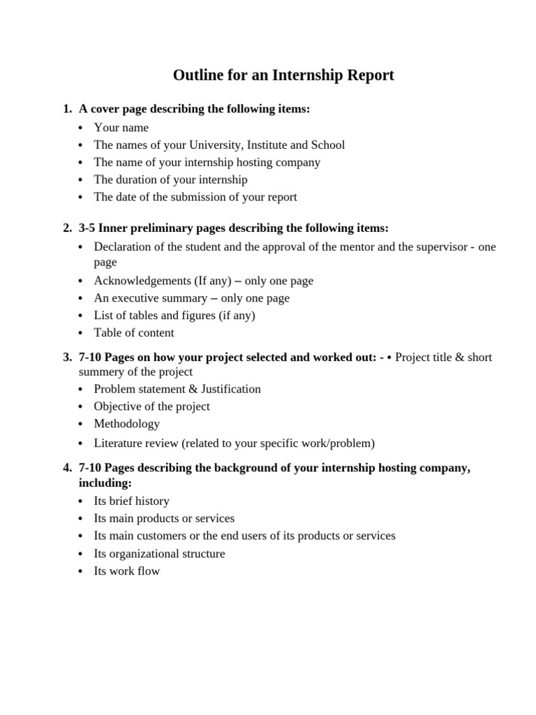 Internship Report Structure Guide | PDF | Cognition | Psychology