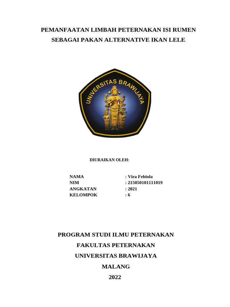 Pemanfaatan Limbah Peternakan Isi Rumen Sebagai Pakan Alternative Ikan ...