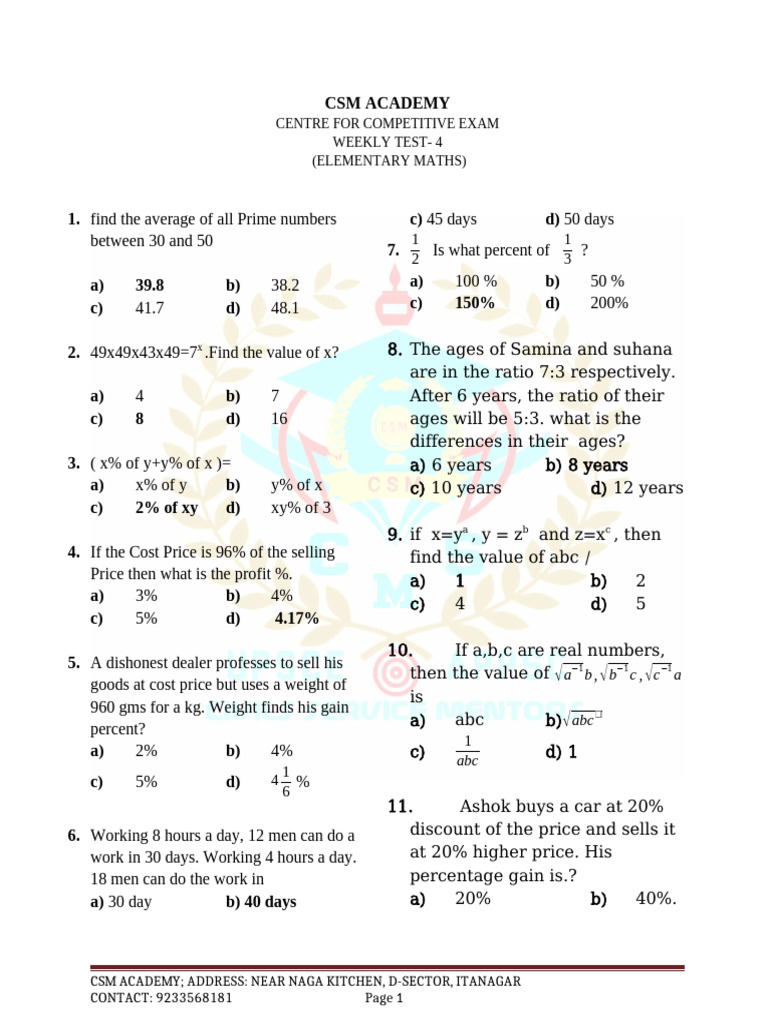 Forester Maths Series 4 | PDF