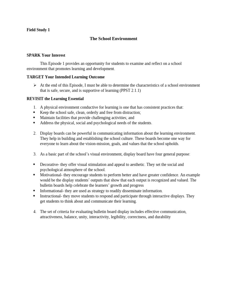 Jaycee Masangcay (Fs1 - Learning Episode 1 Edited) | PDF | Classroom | Learning