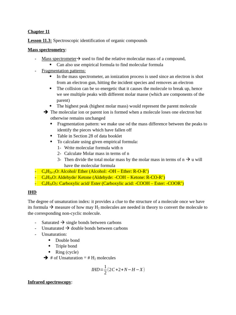 IB Chemistry Ch.11 Summary | PDF