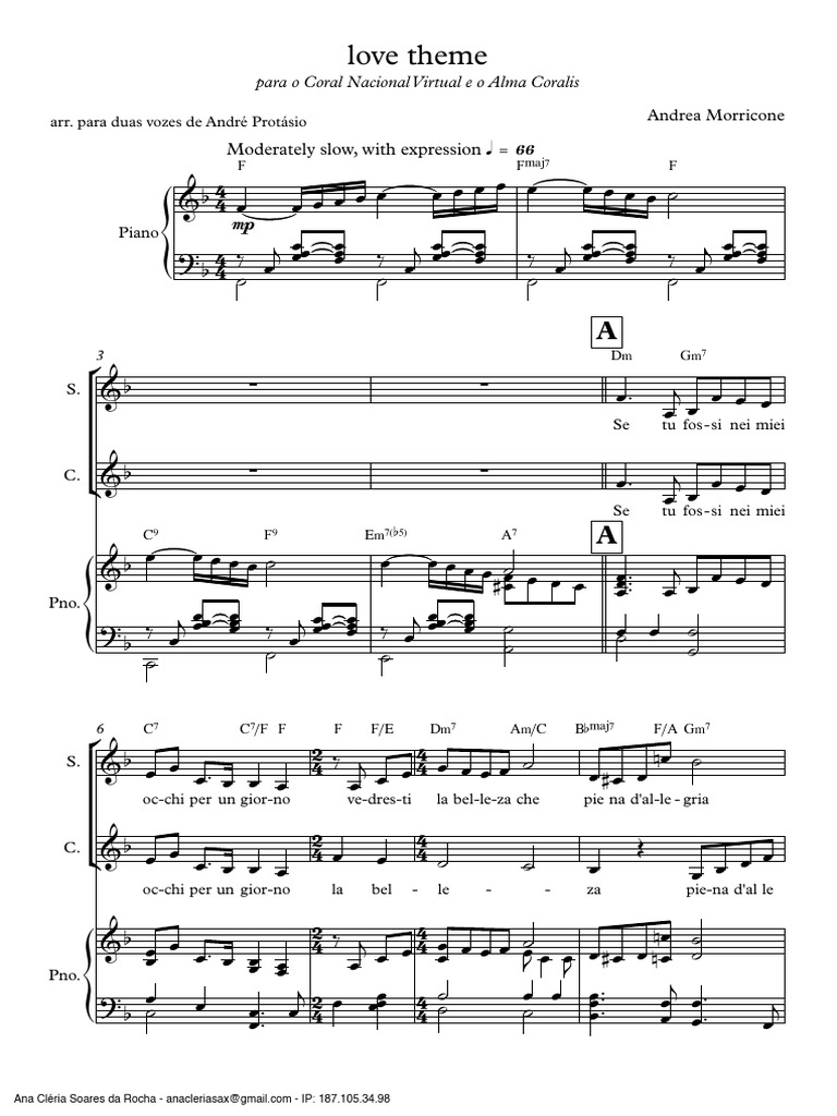 Partitura Love Theme | PDF