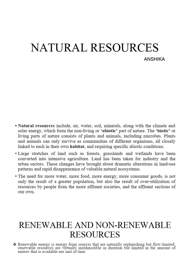 NATURAL RESOURCES | PDF