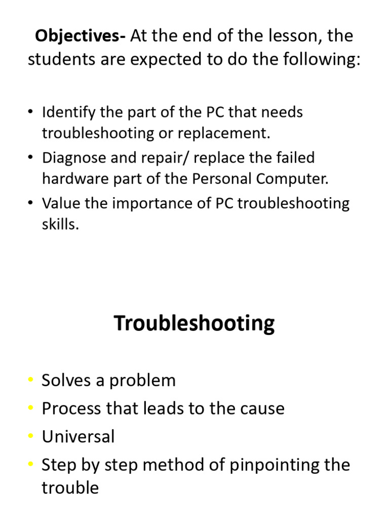 PC Hardware Troubleshooting Updated Aug 28 2024 | PDF
