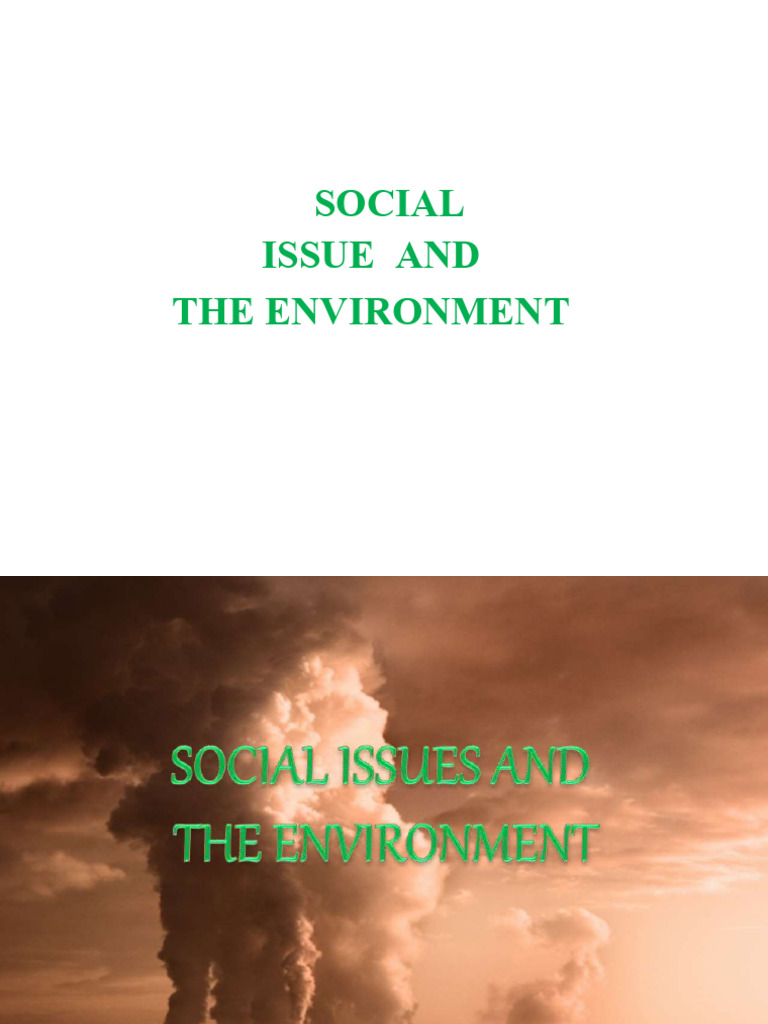 Social Issue and The Environment | PDF