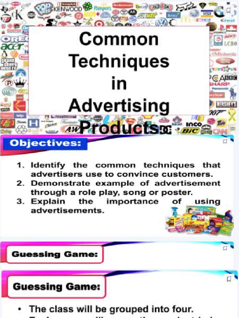 Common Techniques in Advertising Products | PDF