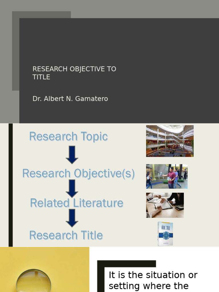 Research Objective To Title | PDF