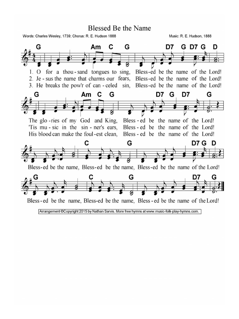 Blessed Be The Name | PDF