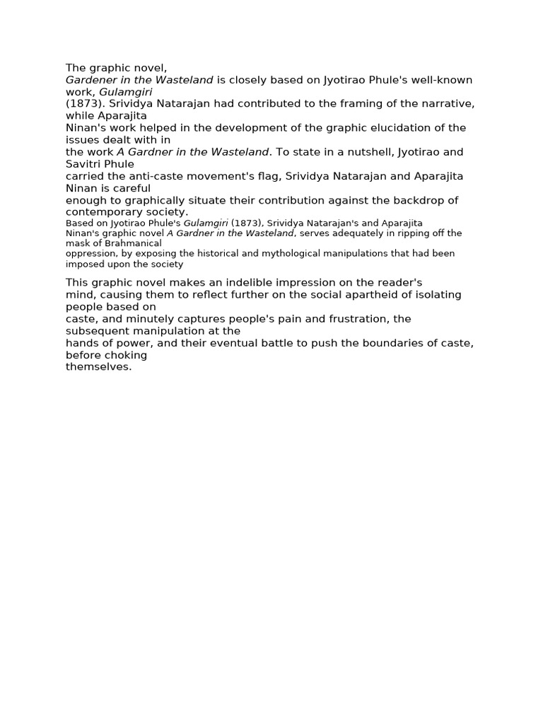 The Graphic Novel - Phule | PDF