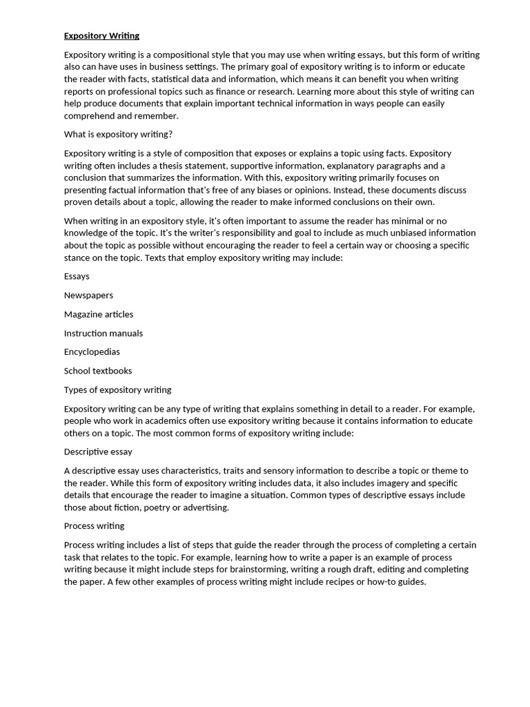 Expository Writing (Introduction) | PDF | Essays | Art