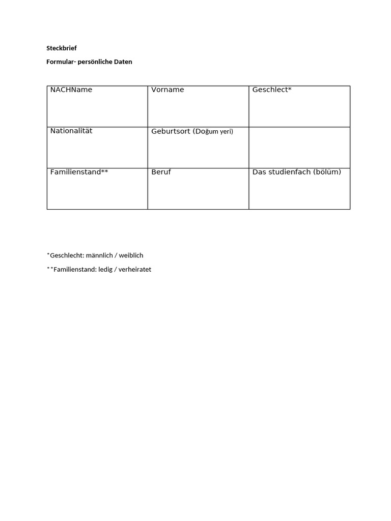 steckbrief.101 | PDF