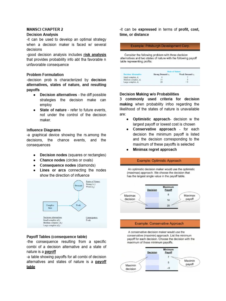 Mansci Chapter 2 | PDF