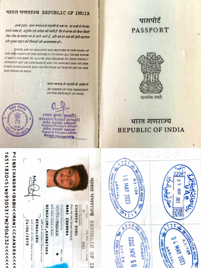 Mani Chandra - Complete Scan - New Passport | PDF
