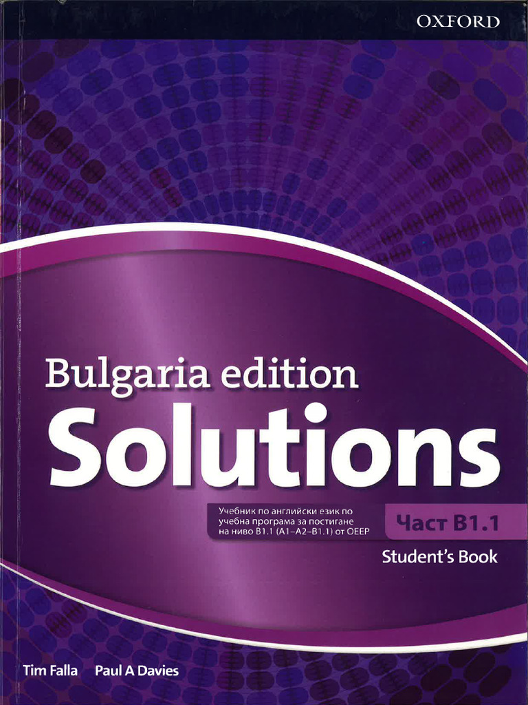 Solutions Bulgarian Edition SB B1.1 | PDF