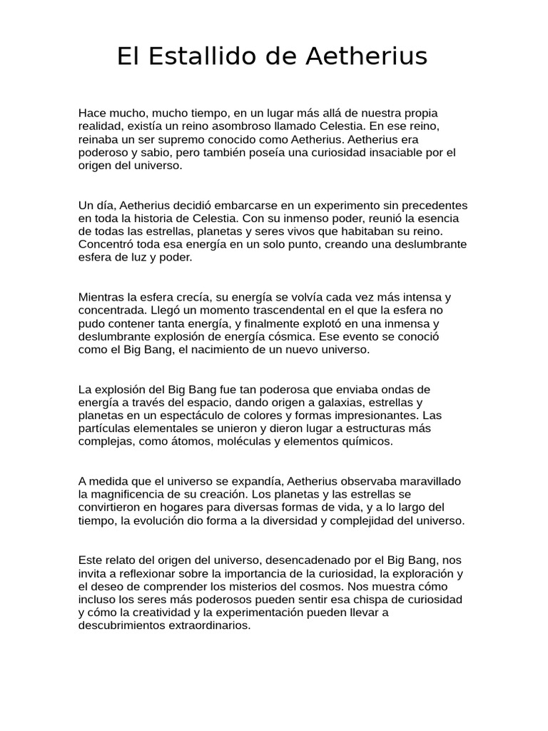 El Estallido de Aetherius | PDF