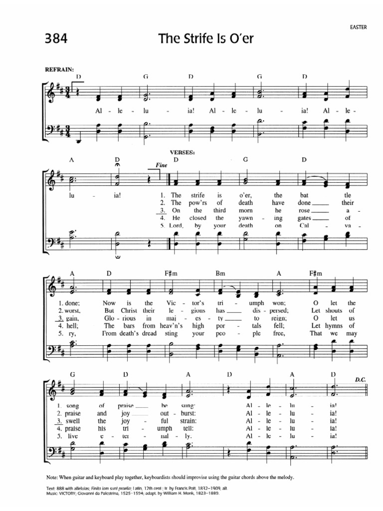 The Strife Is O'er | PDF