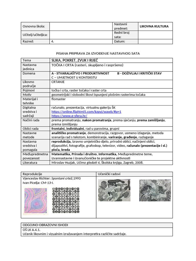 Plohe Ispunjene Plošnim Rasterima Rasteri, Skupljeno Raspršeno | PDF