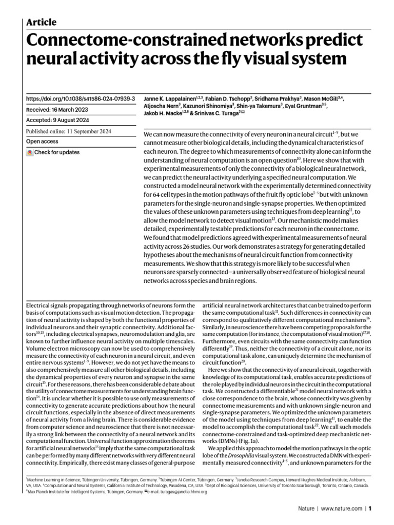 Connectome-Constrained Networks Predict Neural Activity Across The Fly ...