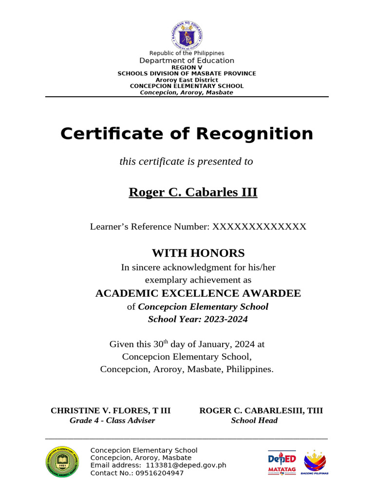 Certificate-with-honors | PDF