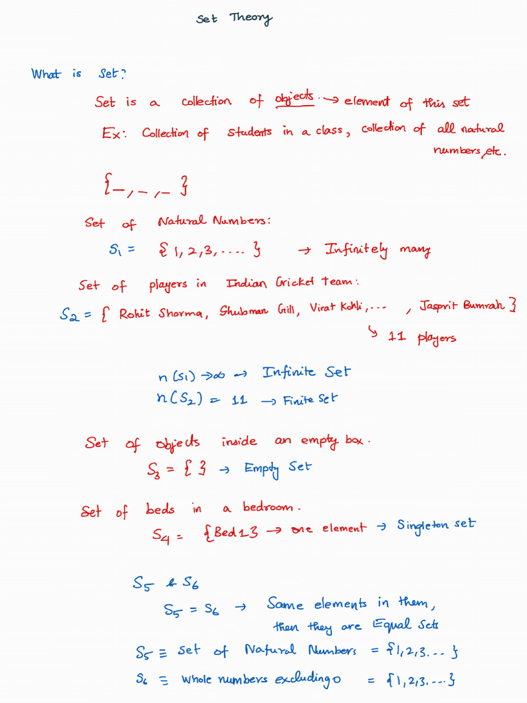 Set Theory Ram Balaji S | PDF
