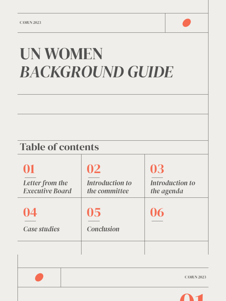 UN WOMEN BACKGROUND GUIDE | PDF