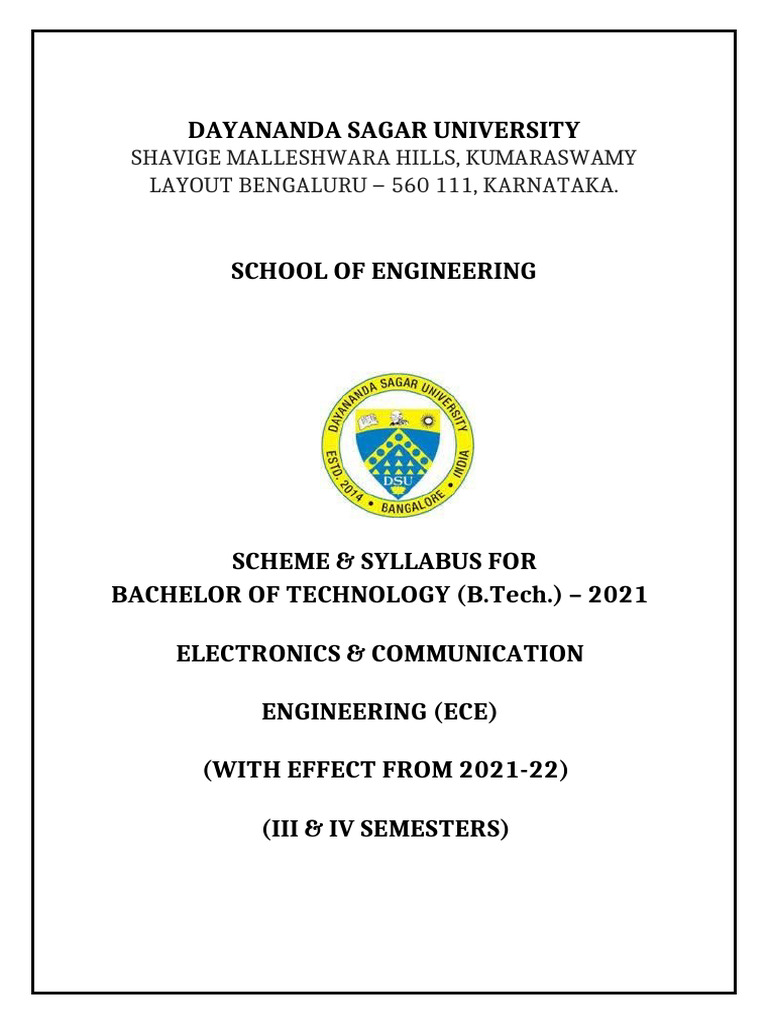 ECE - 2021-22 - 29.09.2022 Modified Syllabus | PDF